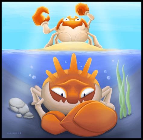 Krabby And Kingler By Ninjendo On Deviantart Pokemon Art Pokemon