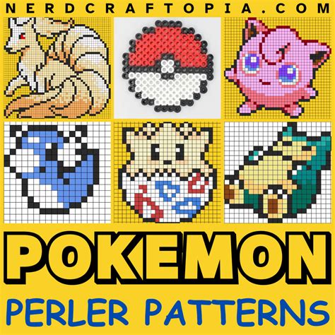 Pokemon Perler Bead Patterns Printable Pattern And Stencils