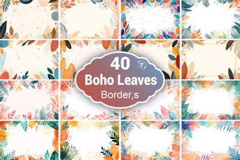 Abstract Boho Leaves Border Background Graphic By Forhadx5 · Creative