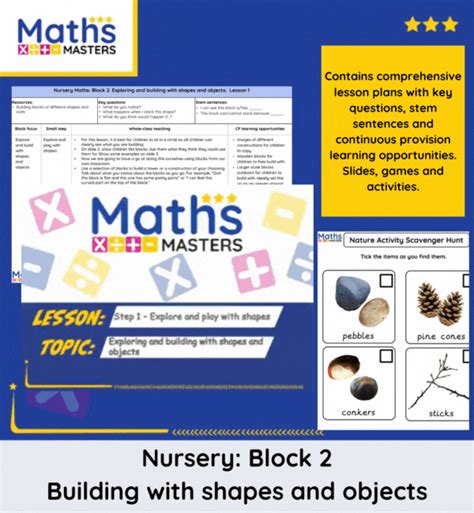 Nursery Maths Lesson Exploring And Building With Shapes And Objects Eyfs