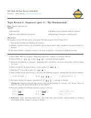 Understanding Sequences Fundamentals Convergence And Course Hero