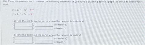 Solved Se The Given Parameters To Answer The Following Chegg Com