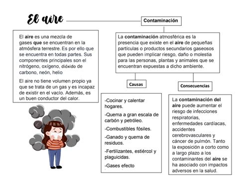 El Aire Plantilla De Mapa Mental Causas De La Contaminacion Mapa