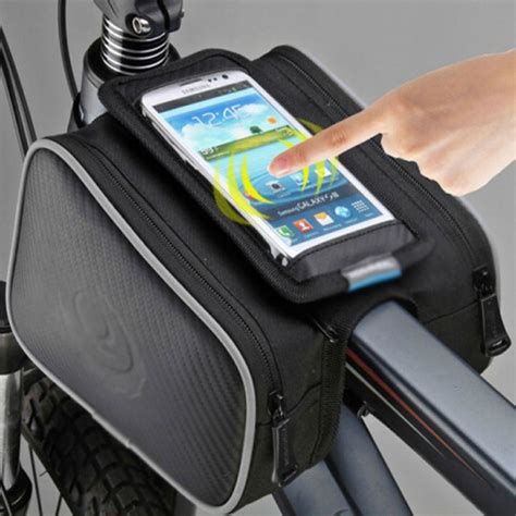 Черна полиестерна чанта за колело