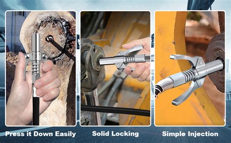 Akeoil Grease Gun Coupler Grease Joint Fittings 12000psi High Pressure Grease