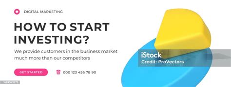 금융 투자를 시작하는 방법 교육 소셜 미디어 배너 템플릿 3d 아이콘 벡터 일러스트 레이 션 3차원 형태에 대한 스톡 벡터 아트 및 기타 이미지 Istock