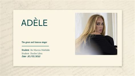 Exposé Adèle Genially