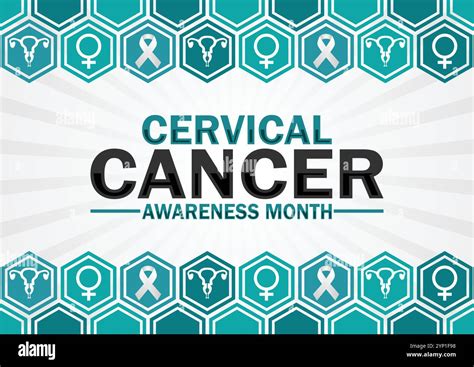 Cervical Cancer Awareness Month Modern Vector Illustration Holiday