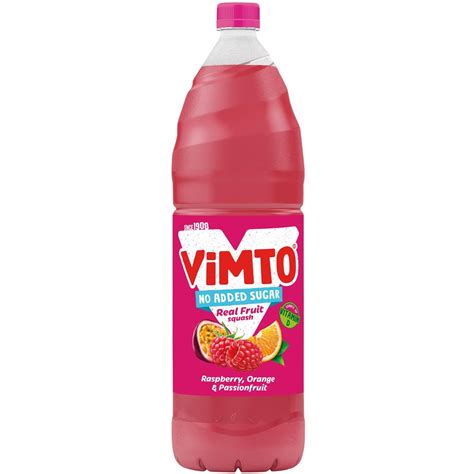Vimto Remix Raspberry Orange And Passionfruit No Added Sugar Squash 1 5L Wilko