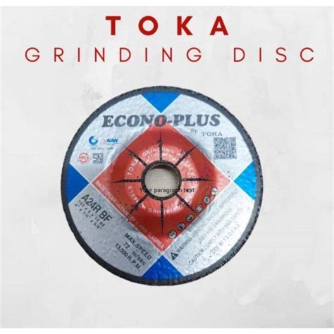 【warehoose Price】toka Econo Plus Granding Disc Stone 4 1 4 A24r Lazada Ph