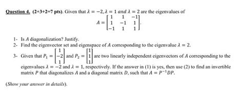 Solved Question pts Given that λ λ and Chegg
