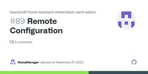 Remote Configuration Issue 89 Basnijholt Home Assistant Streamdeck