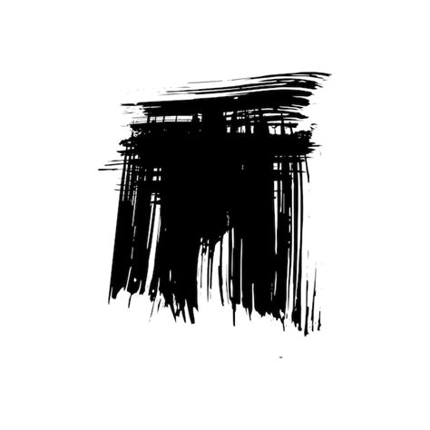 검은색 브러시 스트로크 프리미엄 벡터
