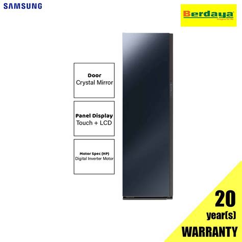 SAMSUNG 24" DF10A9500CG/FQ MIRROR FINISH AIRDRESSER WITH STEAM FUNCTION ...