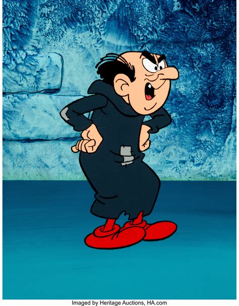 Smurfs Gargamel Production Cel And Master Background Setup Lot 12192 Heritage Auctions