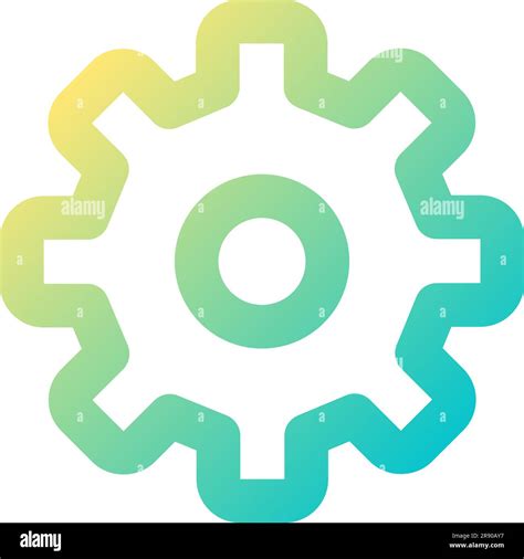 Cogwheel Pixel Perfect Gradient Linear Ui Icon Stock Vector Image And Art Alamy