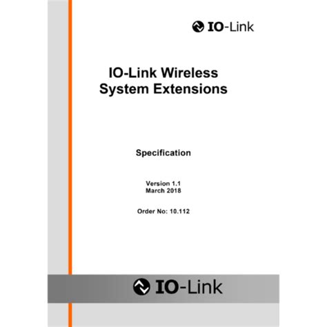 Io Link Wireless Specification Completed Profibus Australia