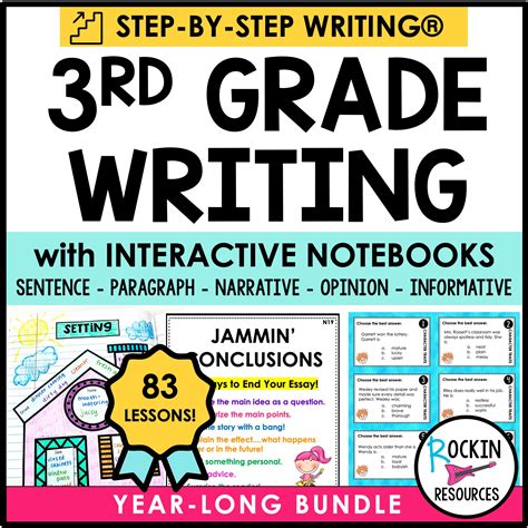Rd Grade Step By Step Writing Program Rockin Resources