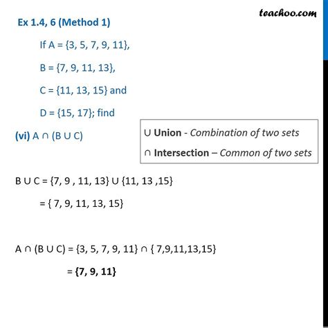 Ex 1 4 6 If A 3 5 7 9 11 B 7 9 11 13 Ex 1 4