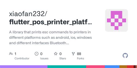 GitHub Xiaofan Flutter Pos Printer Platform A Library That Prints Esc Commands To Printers