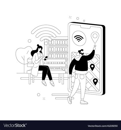 Public Wi Fi Hotspot Abstract Concept Royalty Free Vector