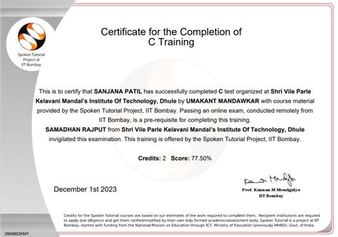 Sanjana Patil On Linkedin Iitbombay Spokentutorial Achievementunlocked Continuouslearning