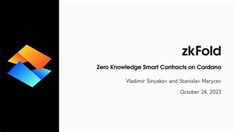 Zkfold Zero Knowledge Smart Contracts On Cardano Pdf