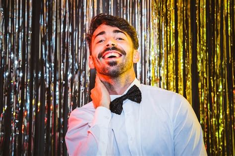 Free Photo Smiling Man At New Year Party