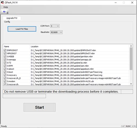 Issue With Firmware Update Of EC E Using QFlash Version LTE Standard Module