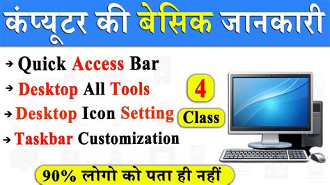 Computer Basic Knowledge In Hindi Class 4 Computer All Setting