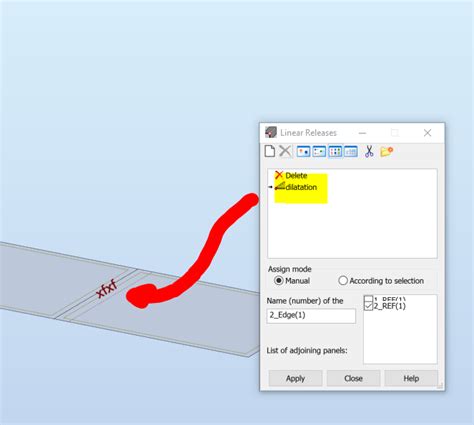 如何在 Robot Structural Analysis 中定义沿嵌板公共边的扩张