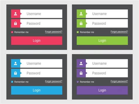 Registration Form Flat Design Stock Vector Hellena
