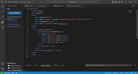 Laiba Maryam On Linkedin Webdevelopment Stopwatch Html Css Javascript Front