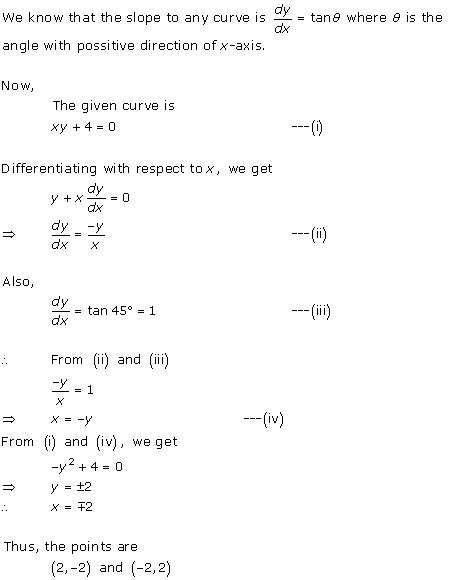 RD Sharma Class Solutions Chapter Tangents And Normals