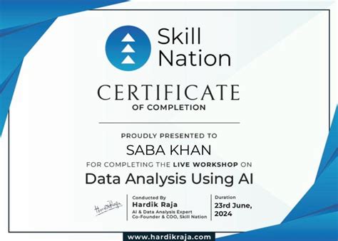 Saba Khan On Linkedin Dataanalysis Ai Professionalgrowth Innovation Certification Learning