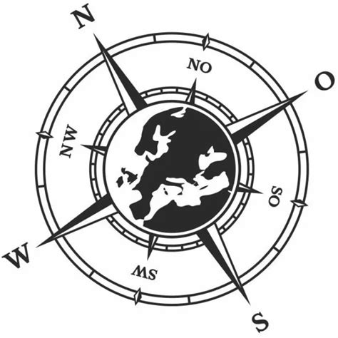 Aufkleber Kompass Karte Wohnwagen Camper Auto Motorrad Caravan Europa Windrose Eur 999