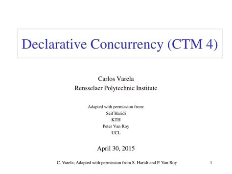 Ppt Declarative Concurrency Ctm 4 Powerpoint Presentation Free