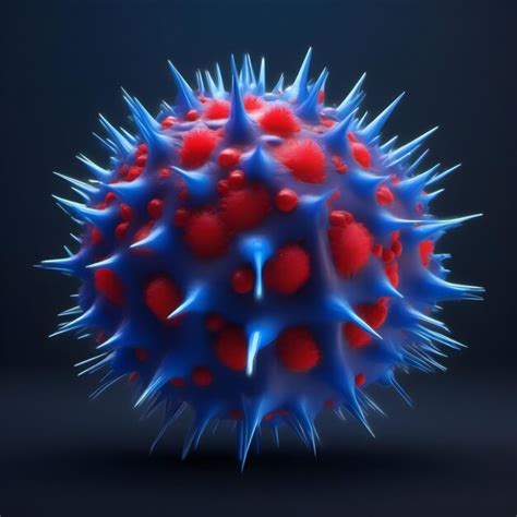 Premium Ai Image Microscopic View Of A Virus Particle