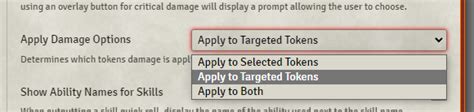 FEATURE Instead Applying The Damage To Selected Tokens Take Target Tokens Issue