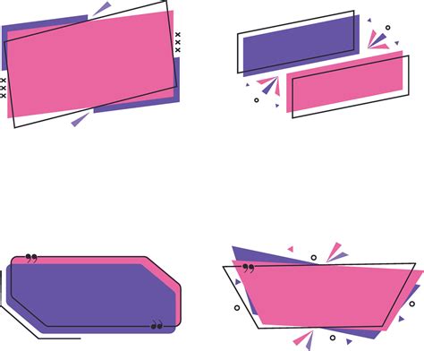 Modern Text Box With Different Shape Geometric Design Isolated Vector Set 34793214 Vector Art