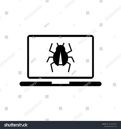 Computer Bug Icon Design Isolated On Stock Vector Royalty Free