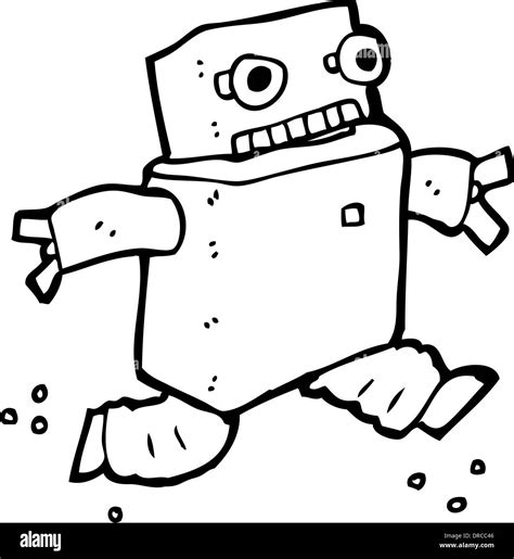Cartoon Running Robot Stock Vector Image And Art Alamy