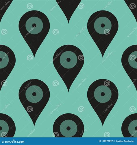 Map Pointer Pattern Vector Seamless Repeating For Any Web Design Stock Vector Illustration Of