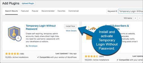 How To Enable Wordpress For A Temporary Login Without A Password