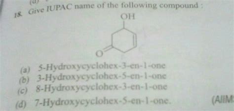Give Iupac Name Of The Following Compound Filo