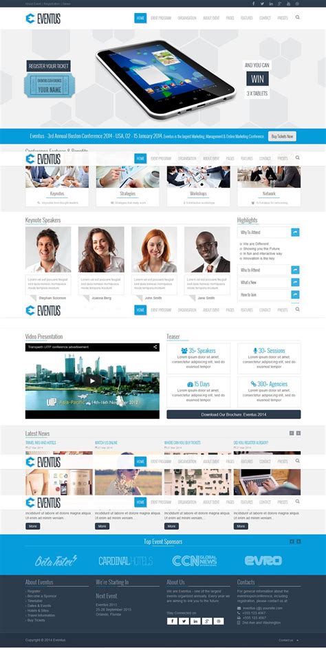Eventus Responsive Events Drupal Theme