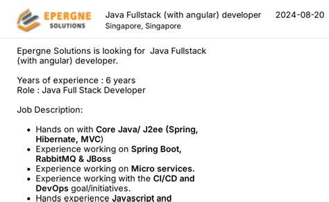Kar Yang On Linkedin Java Fullstack With Angular Developer