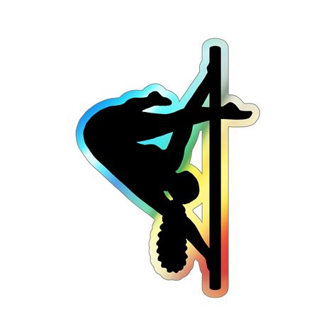 Pole Dancer Posing Holographic Sticker Ayesha Socially Rockward