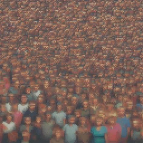 Pixel Art Depicting A Vibrant Crowd At A Live Event Premium Ai