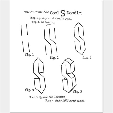 How To Draw The Cool S Doodle Cool S Posters And Art Prints Teepublic
